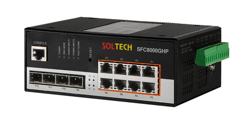 SFC8000GHP 2.5G POE SFP 4 port TP 8 port industrial switching hub - DNGcorp